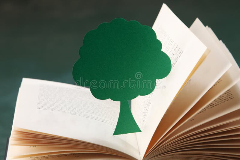 Miniature Tree on Open Book Stock Image - Image of color, literature ...