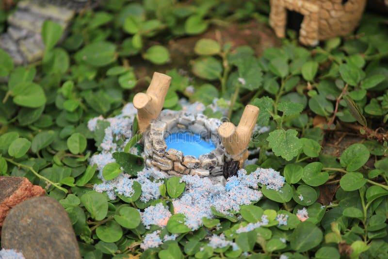 Miniature Wells or Springs in Beautiful Mountains with Dense Forests ...