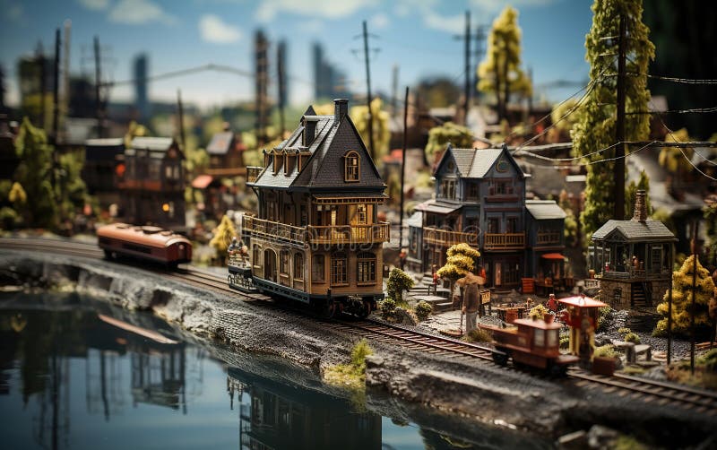 Miniature Wonders. Capturing the Intricacy of Model Train Sets Stock ...