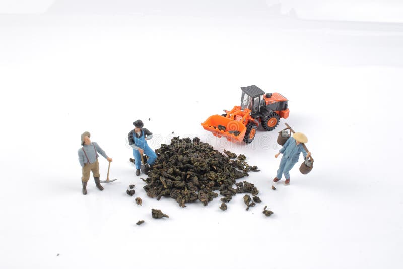 Miniature Worker, Work with Machine Stock Image - Image of machine ...
