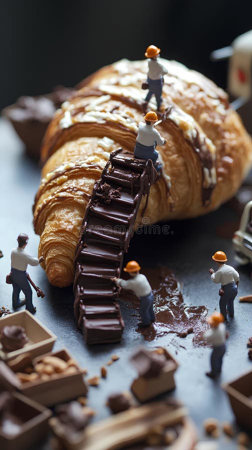 Workers Decorating Croissants Stock Illustrations – 8 Workers ...