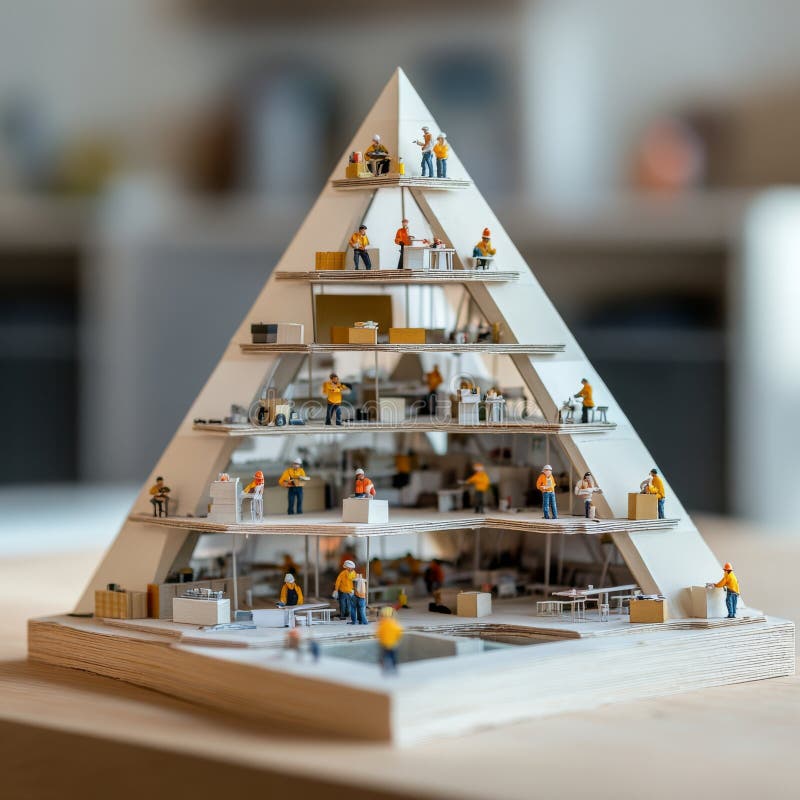 Miniature Workers within a Pyramidal Corporate Structure Reflecting ...