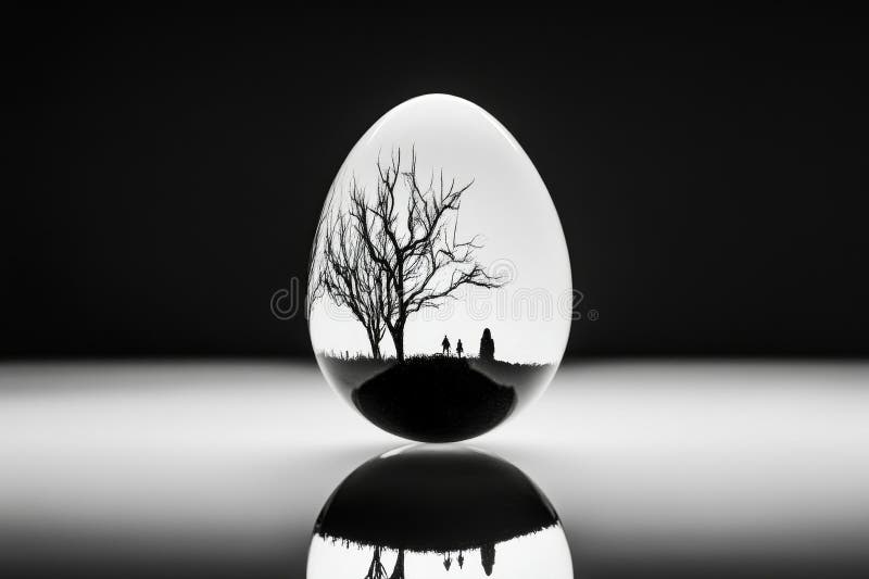 A Miniature World Inside Glass Sphere Encapsulated Scene Tree Figures ...