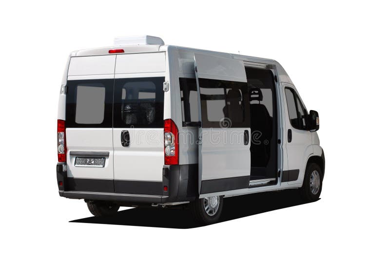 Delivery van back view stock photo. Image of background - 32336566