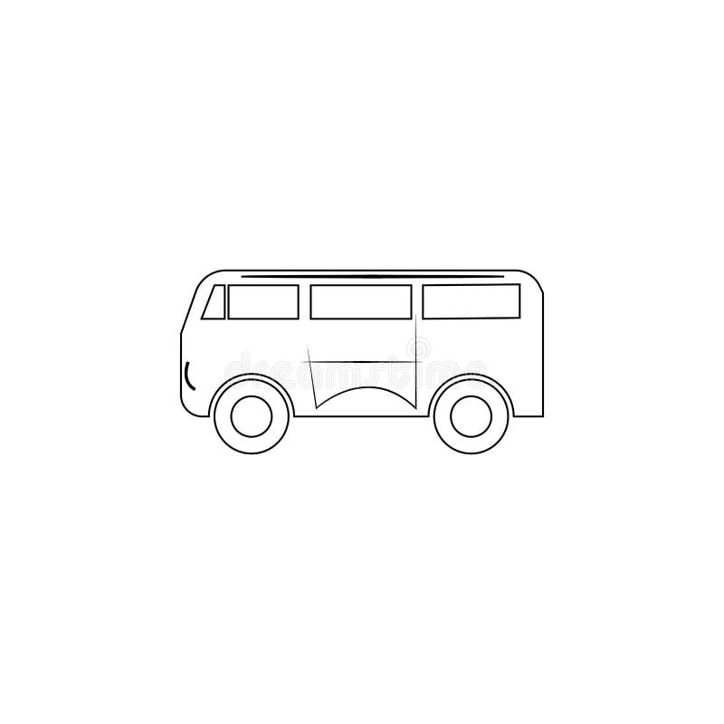 Minibus Line Icon. Modern Minibus Vector Illustration Isolated On White ...