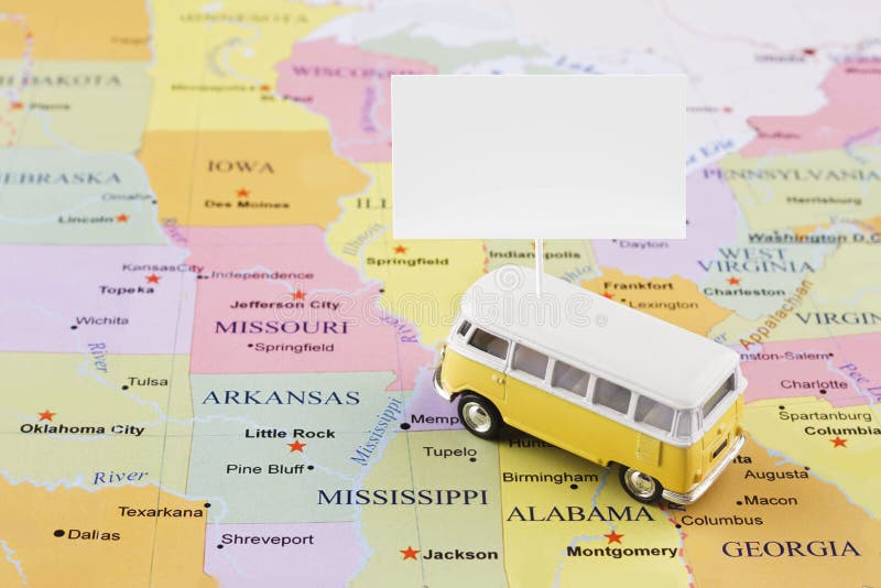 Minibus on map stock image. Image of international, communication ...