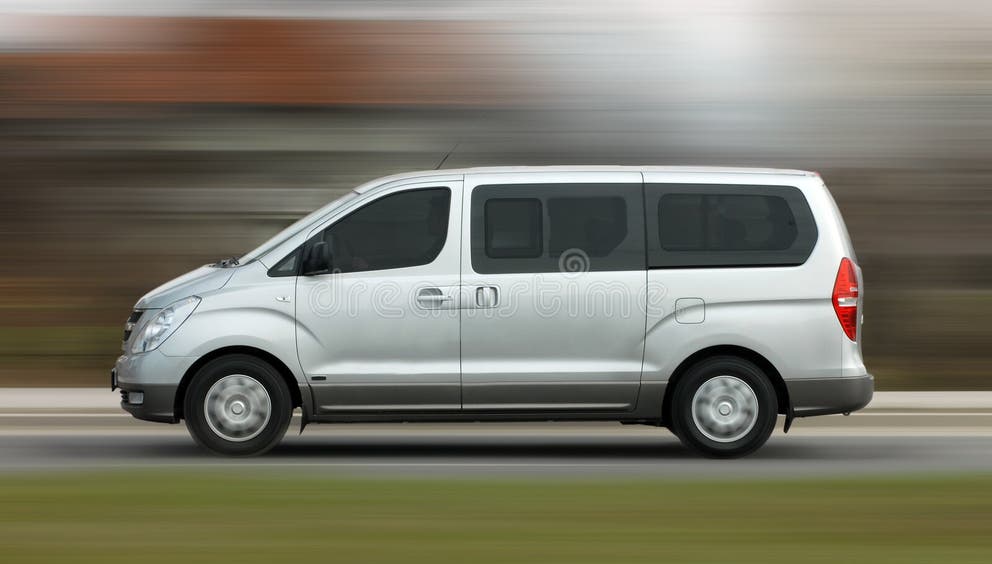 Minibus in motion stock photo. Image of carrying, lane - 31259694