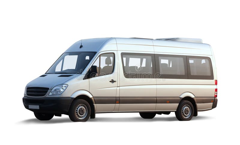 Minibus on white stock photo. Image of transport, fast - 12792168