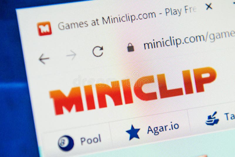 Miniclip.com Web Site. Selective Focus. Editorial Photography - Image ...