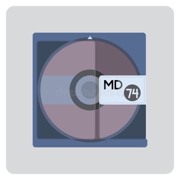 MiniDisc stock vector. Illustration of disk, data, player - 19723113