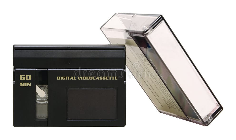 MiniDV Tape with Case - Isolated Stock Image - Image of mini ...