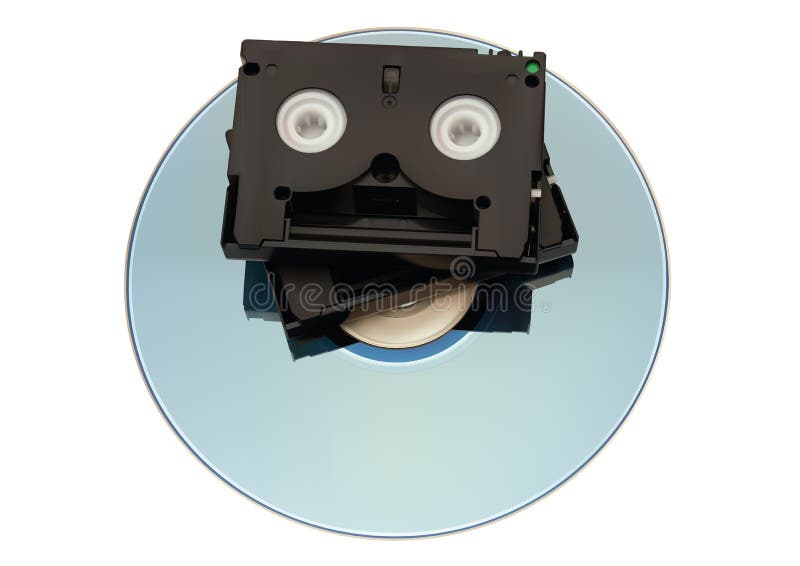 MiniDV Tape over DVD stock vector. Illustration of retro - 29280864