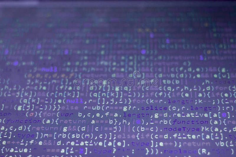 Minificated Javascript Code Computer Programming Source Code Abstract Screen Of Web Developer