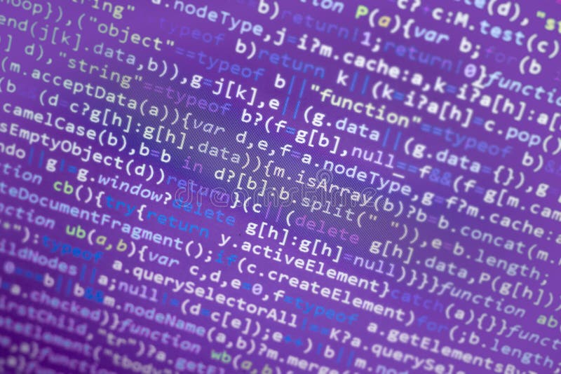 Minificated Javascript Code Computer Programming Source Code Abstract Screen Of Web Developer
