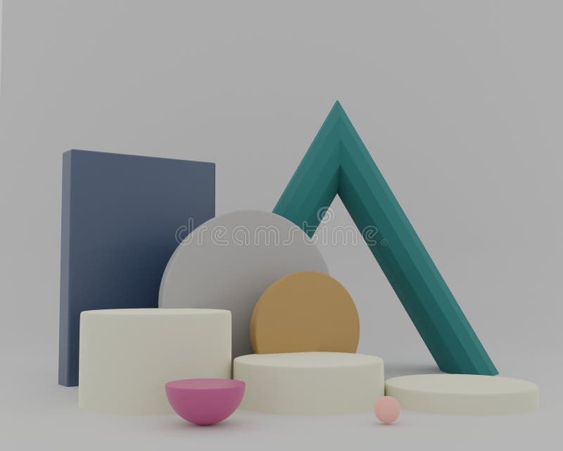 Minimal Abstract Background for Cosmetic Product Presentation. 3d ...