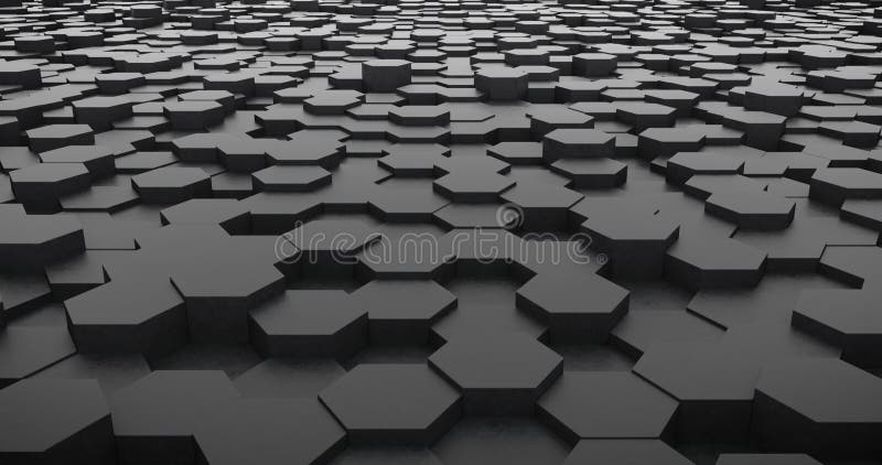 Minimal Abstract Black Hexagon Background Stock Footage - Video of ...
