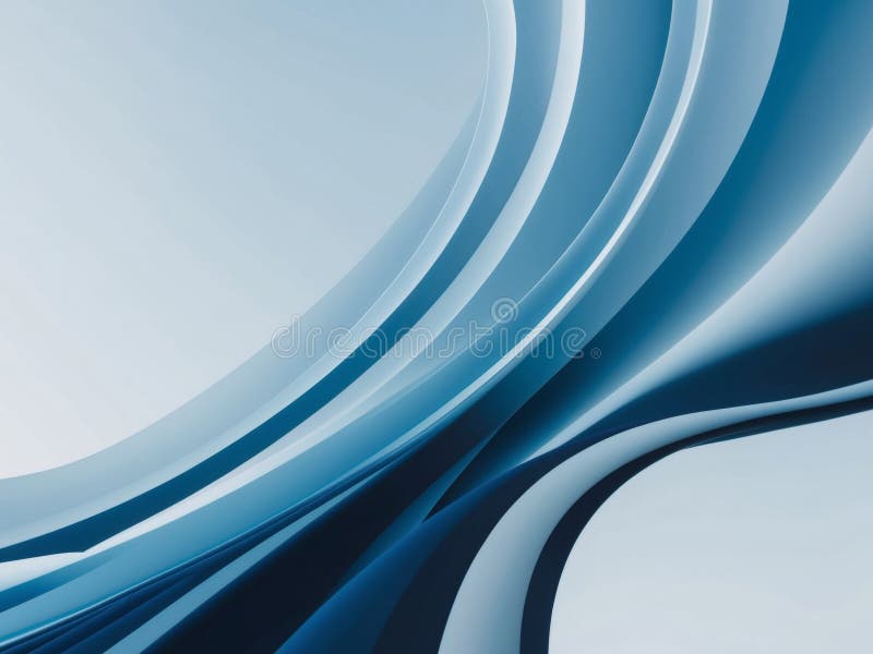Minimal Abstract Blue Background with Smooth Waves Gradient Futuristic ...