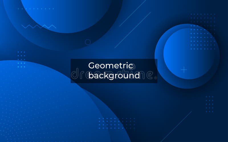 Minimal Abstract Blue Circle Color Shape Overlap Layers Geometric Dynamic Background. Stock ...