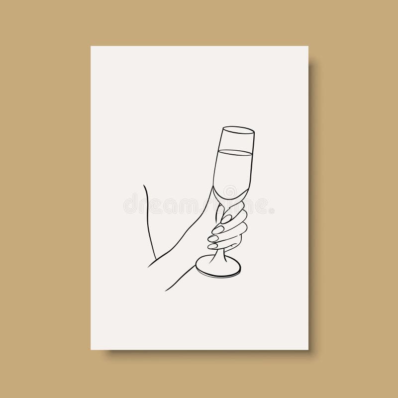 Minimal and Abstract Continuous Line Drawing of Vector Image. Stock ...