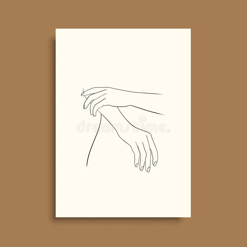 Minimal and Abstract Continuous Line Drawing of Vector Image. Stock ...