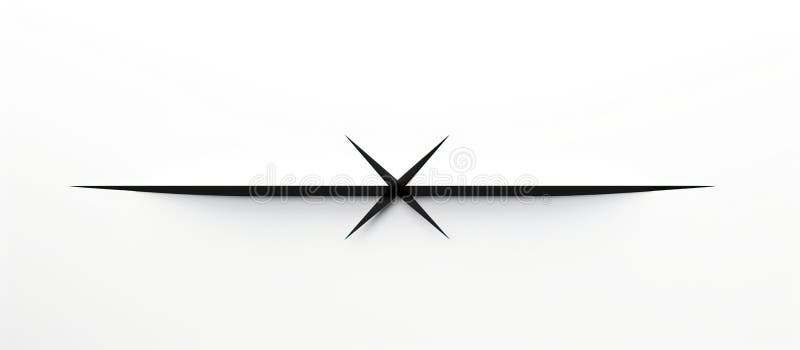 Minimal Abstract Cross Divider on a White Background, AI-generated ...