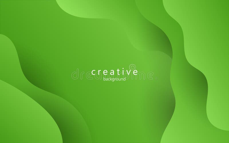Minimal Abstract Dynamic Green Gradient Color Fluid, Liquid Wavy Shape ...