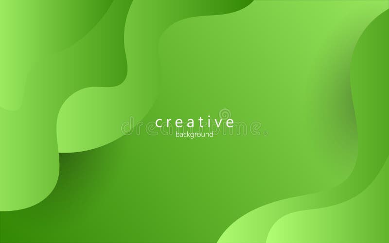 Minimal Abstract Dynamic Green Gradient Color Fluid, Liquid Wavy Shape ...