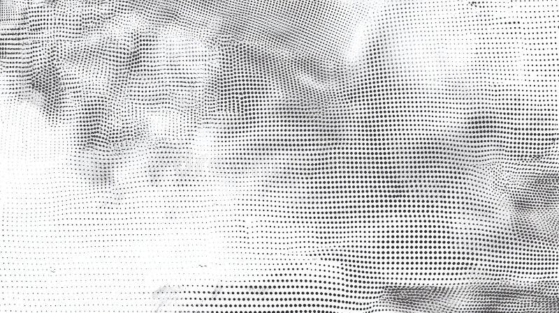 Abstract Halftone Cloud Texture with Black and White Gradient Stock ...