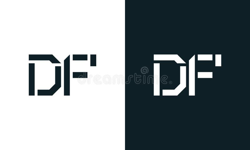 Minimal Abstract Initial Letter DF Logo Stock Vector - Illustration of ...