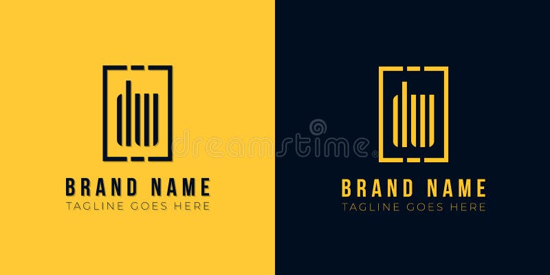 Minimal Abstract Initial Letter DW Logo Stock Vector - Illustration of ...