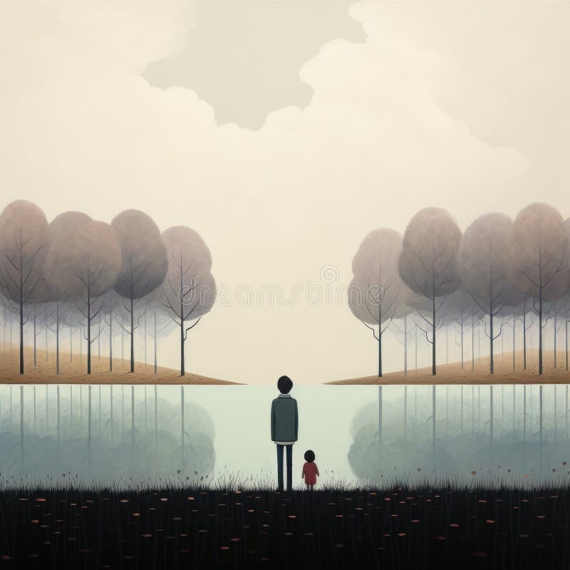 Minimal Abstract Landspace , Hand Draw and Color Concept Stock ...