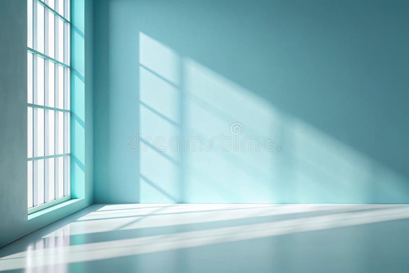 Minimal Abstract Light Blue Background with Window Shadows Stock ...