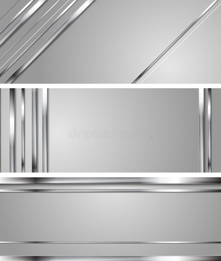 Minimal Abstract Technology Silver Vector Headers Stock Vector ...