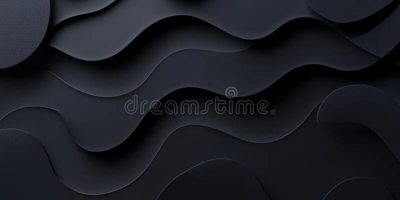 Abstract Minimal Background with Black Soft Simple Wavy Lines Stock ...