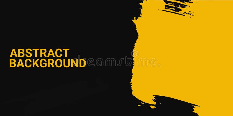 Minimal Abstract Yellow Grunge Scratch Background Template Stock Vector ...