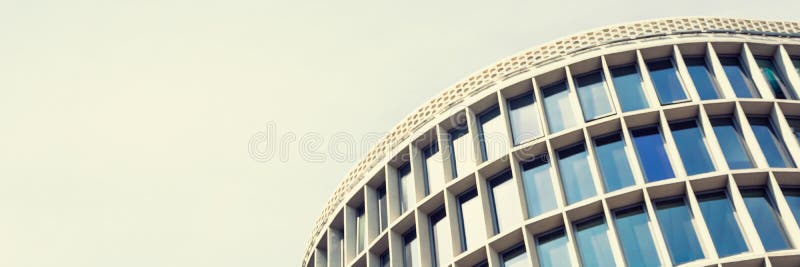 Minimal Architecture Building Horizontal Panorama Stock Image - Image ...