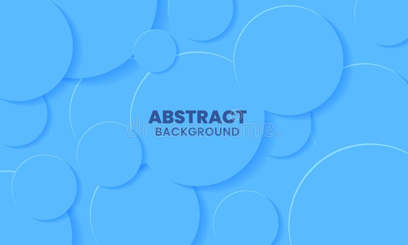 Minimal Background with Abstract 3d Blue Circle Shapes. Trendy Soft ...