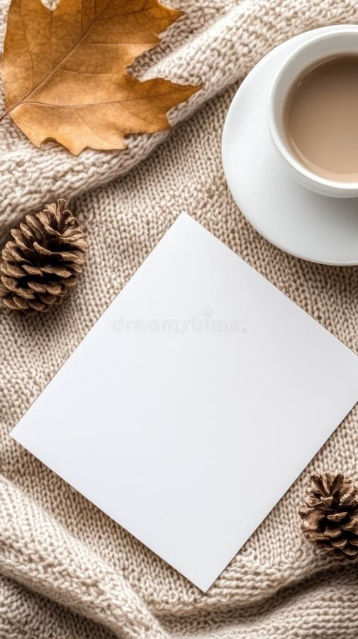 Minimal Beige Flat Lay with Cozy Elements and Open Space for Creativity ...