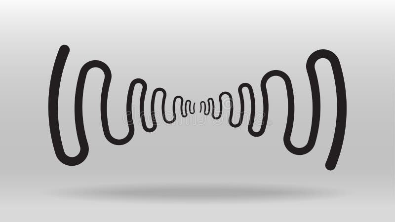 Minimal Black and White Frequency Sound Wave Stock Vector ...