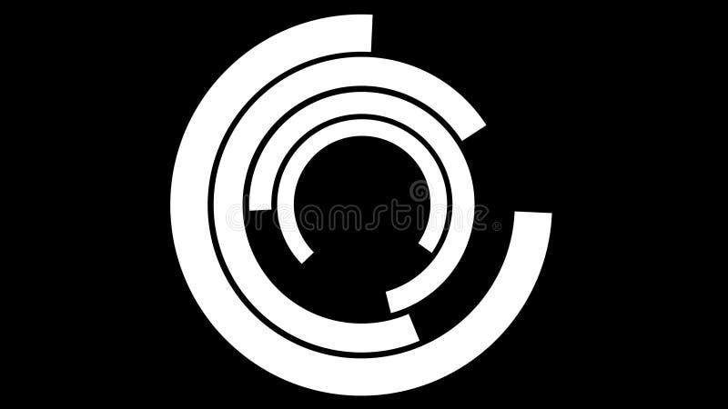 Minimal Black and White Preloader with Circle. Loading Wheel Animation ...