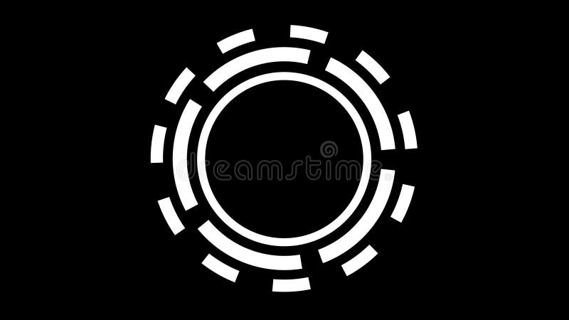Minimal Black and White Preloader with Circle. Loading Wheel Animation ...