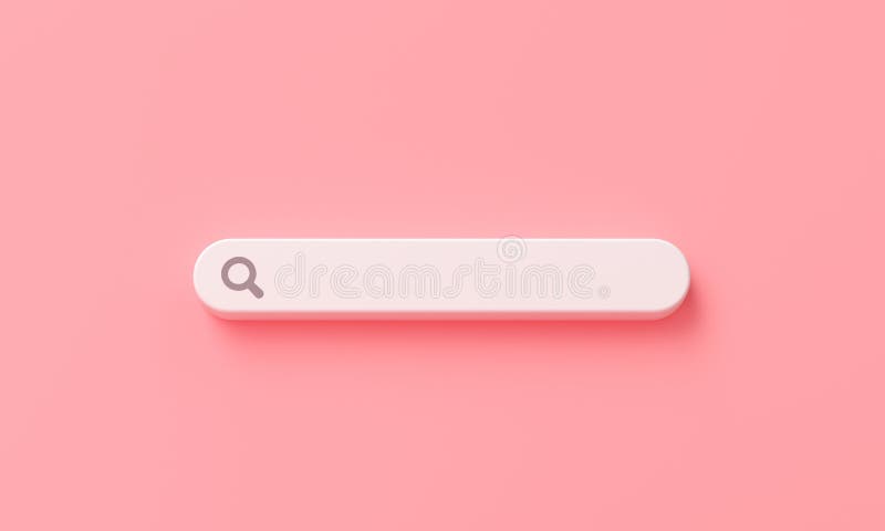 Minimal Blank Search Bar Background. Web Search Concept. 3d Rendering ...