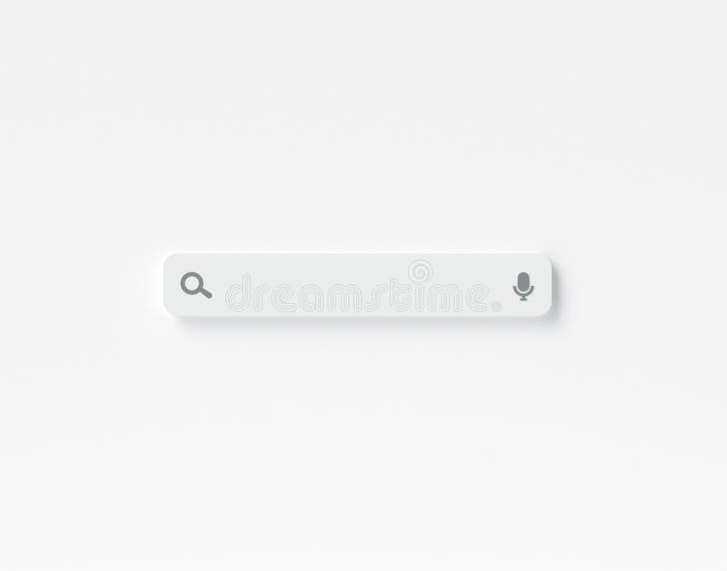 Minimal Blank Search Bar Background. Web Search Concept. 3d Rendering ...