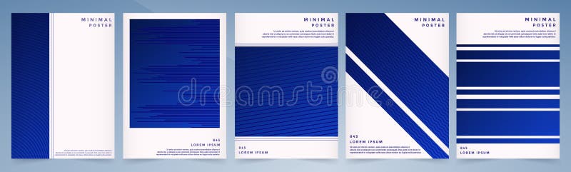 Minimal Blue Covers Pattern Design Stock Vector - Illustration of ...