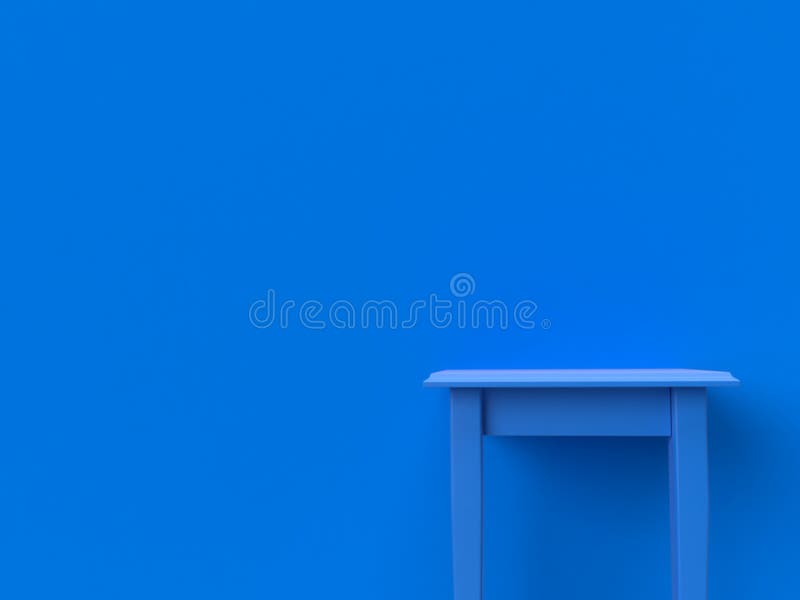 Minimal Blue Empty Realistic Table Stock Image - Image of abstract ...
