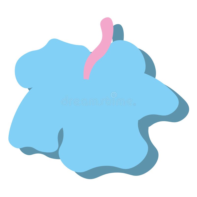 Minimal Blue Flower with Shadow. Vector Stock Vector - Illustration of ...