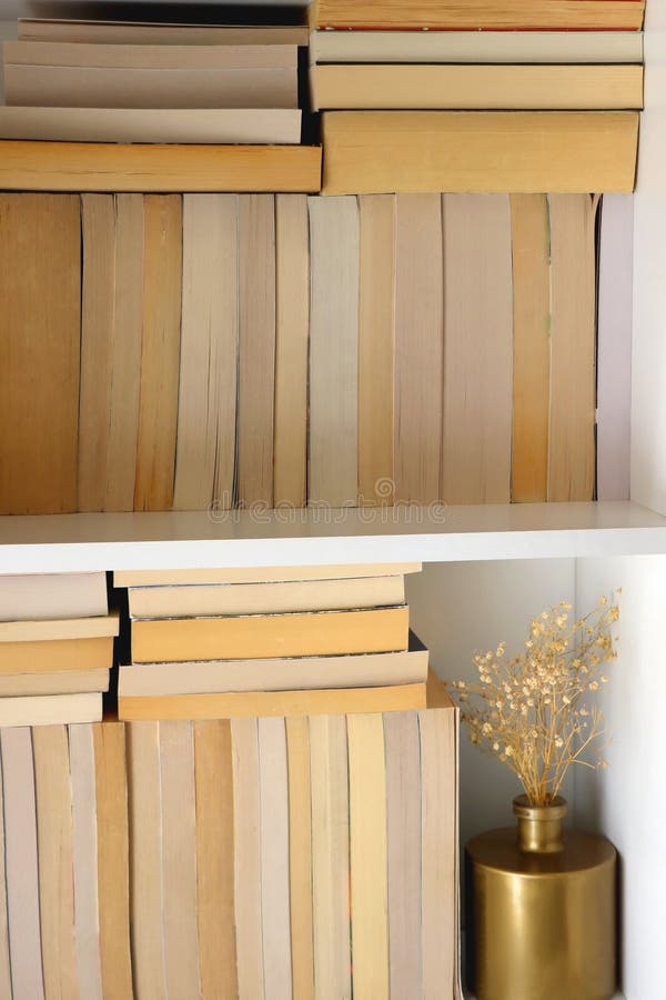 Minimal Bookshelf stock photo. Image of fiction, minimalist - 266984406