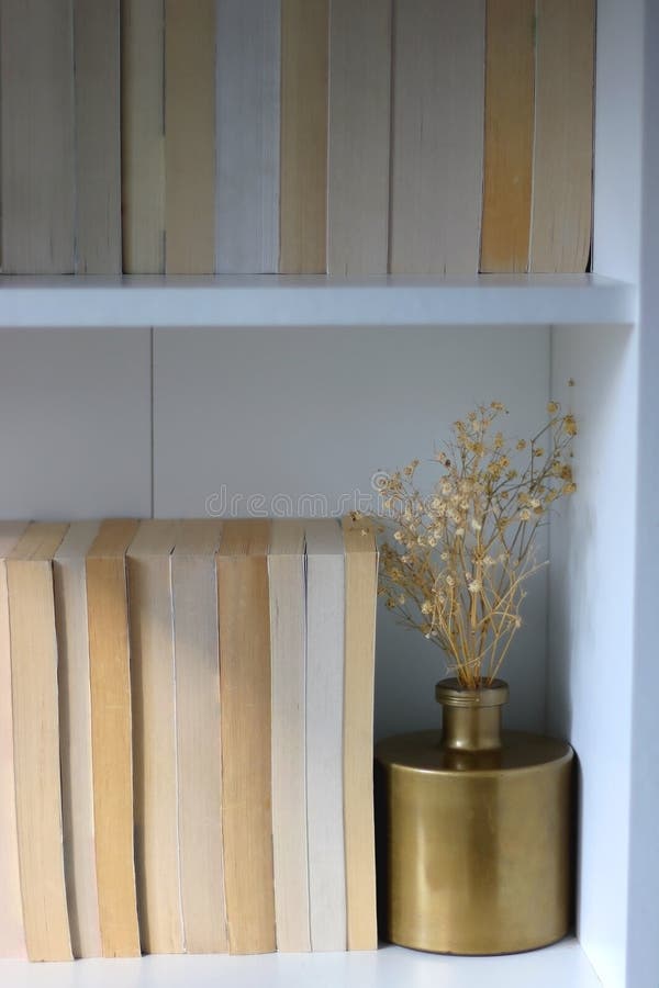 Minimal Bookshelf stock image. Image of natural, bookshelf - 268514131