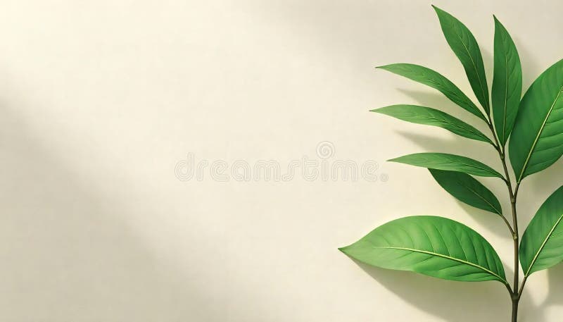 Minimal Botanical Background with Tropical Leaves and Soft Texture ...
