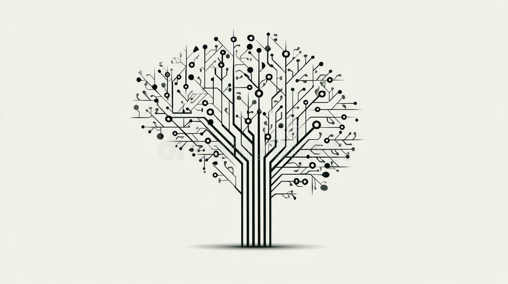 Minimal Brain Icon Created with Tiny Connected Circuits Representing ...